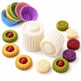 Sunflower Patterned Round Hand-Press Mooncake Double Ended Pastry Mold ...