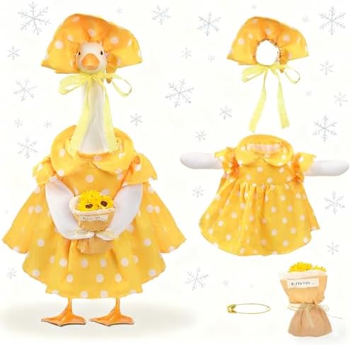 Sunflower Porch Goose Outfit, Yellow Goose Clothes for 23" Cement Porch ...
