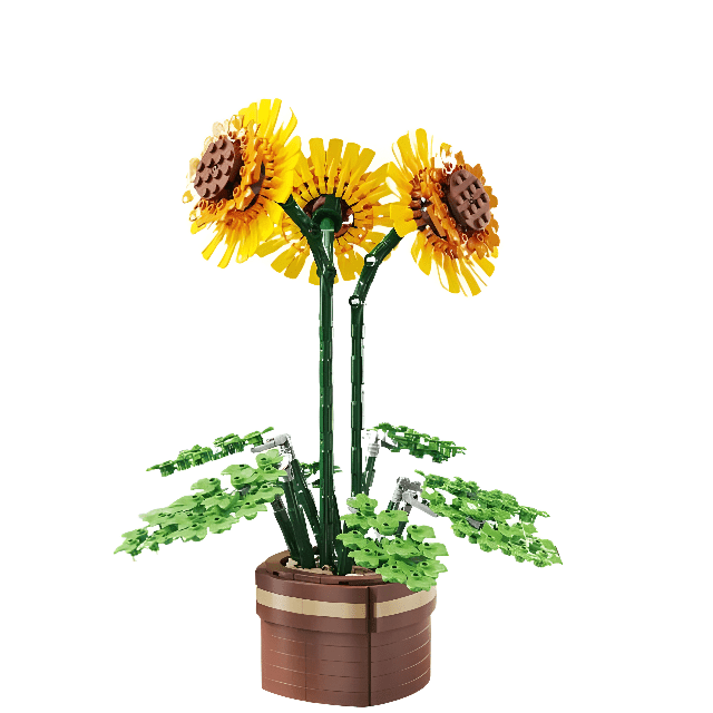 Sunflower Potted Bouquet Plant Home Decoration Building compatible with ...
