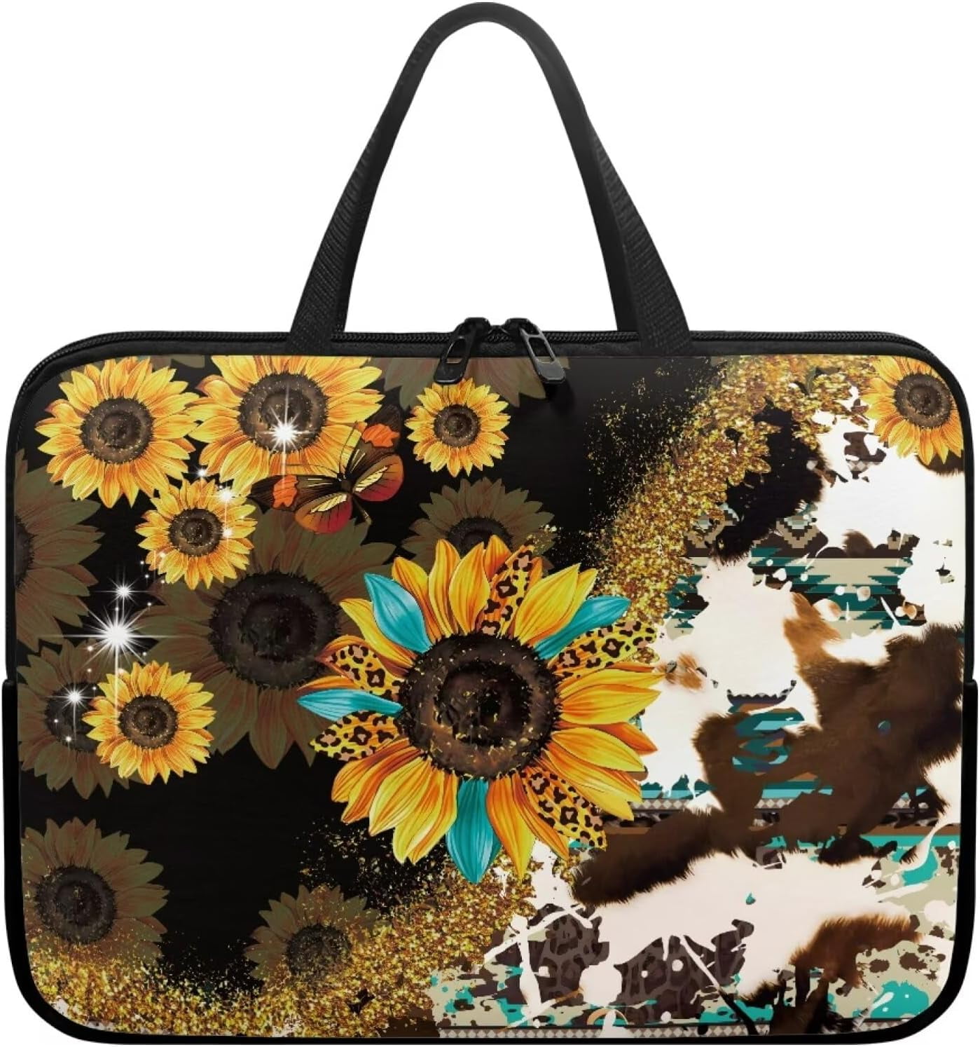 Sunflower Print Laptop Sleeve Briefcase Computer Case Bag Notebook ...