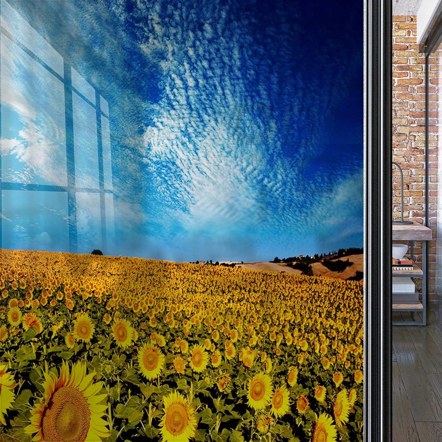 Sunflower Privacy Glass Window Films Glass Window Film No Glue Privacy Wind