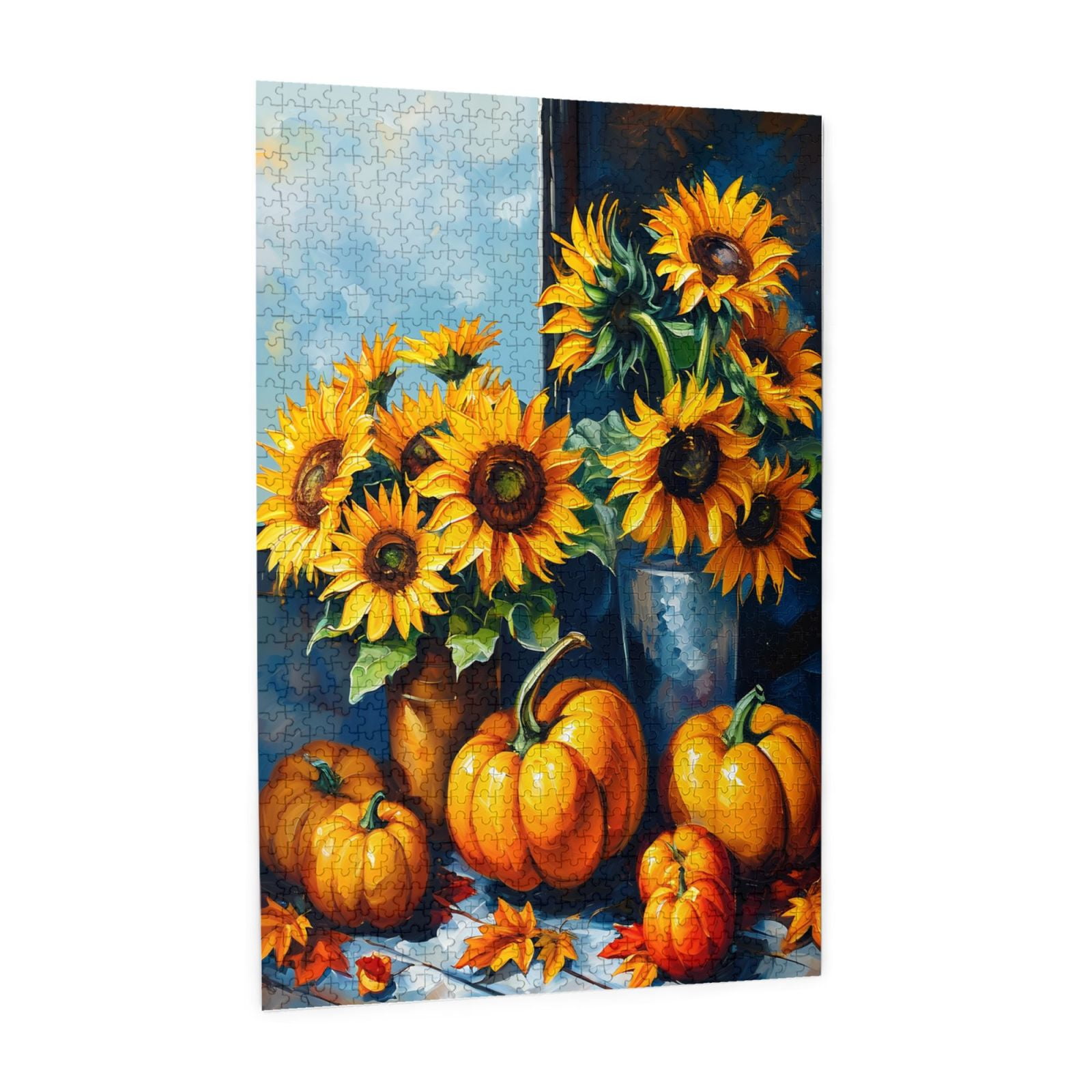 Sunflower Pumpkin Farm Jigsaw Puzzles 1000 Pieces for Adults - Colorful ...