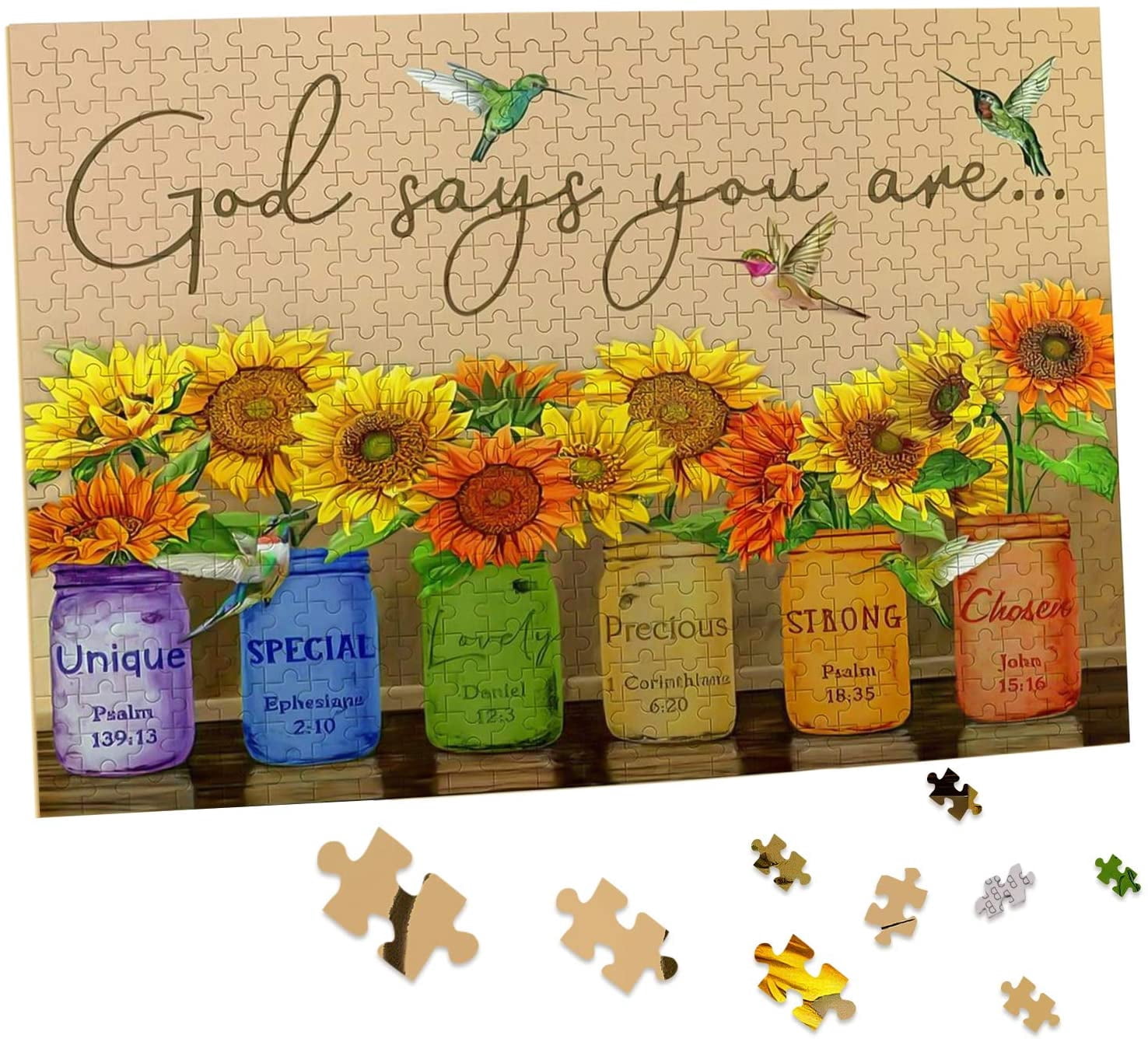Sunflower Puzzle 500 Piece Puzzles for Adults - Retro Sunflowers and ...