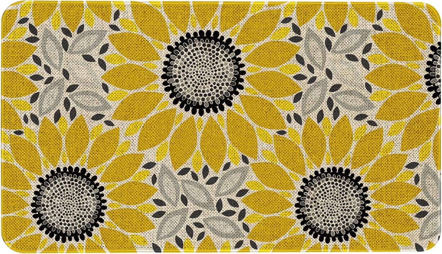 Sunflower Rug Farmhouse Flowers Door Mats for Floor Non Slip Washable ...