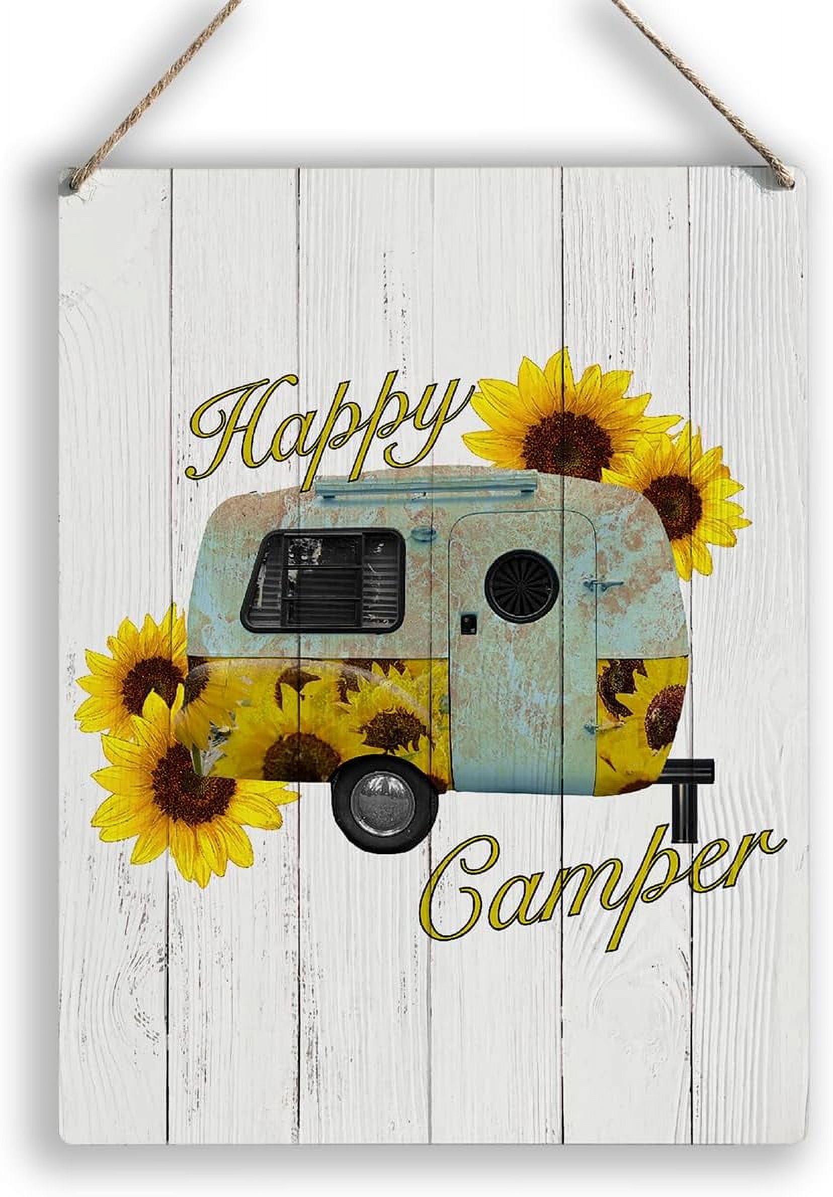 Sunflower Rv Camper Wooden Rustic Signs Home Wall Decor, Country ...