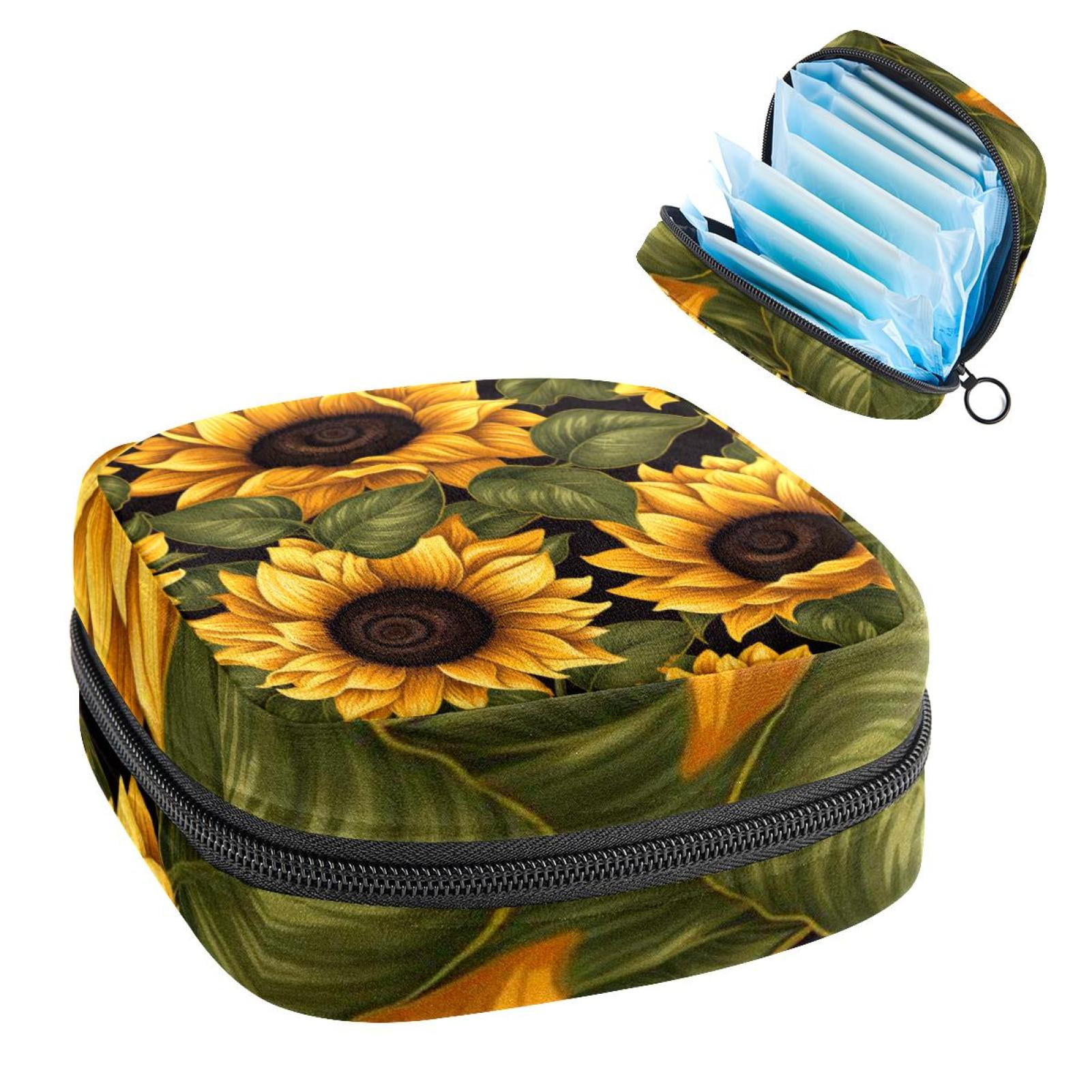 Sunflower Sanitary Napkin Bag Period Pouch Travel Organizer Zipper ...