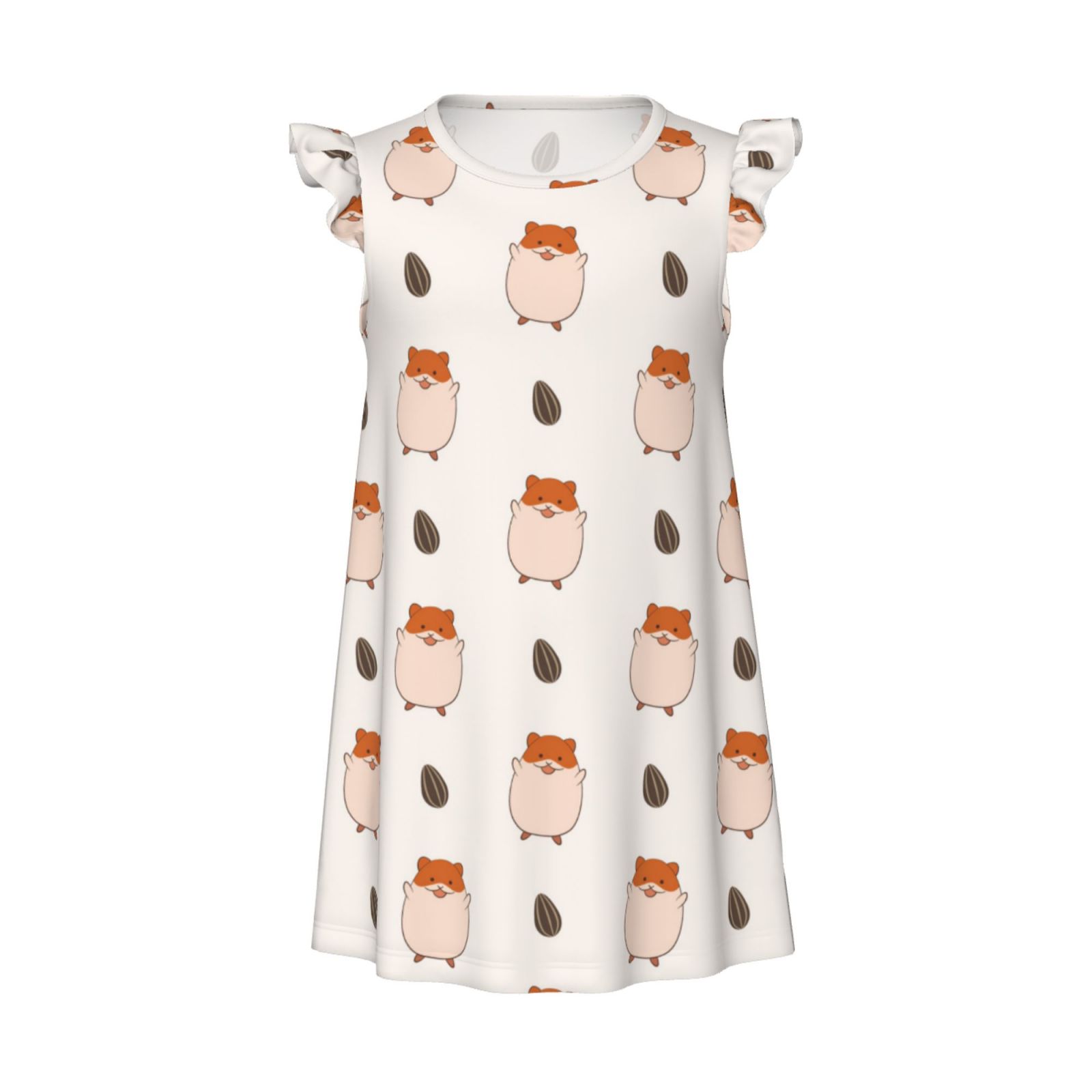 Sunflower Seed Cute Hamster Girls Nightgowns, Pajamas for Girls, Soft ...