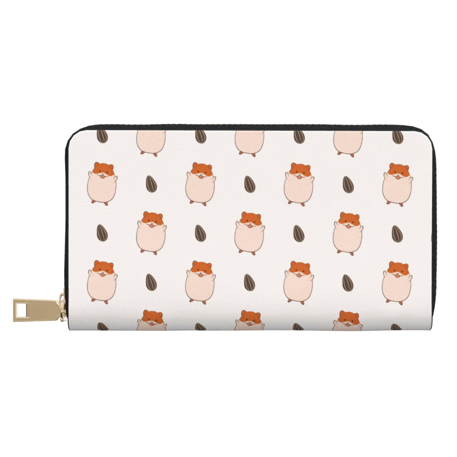 Sunflower Seed Cute Hamster Wallet Women, Leather Bifold Multi Card ...