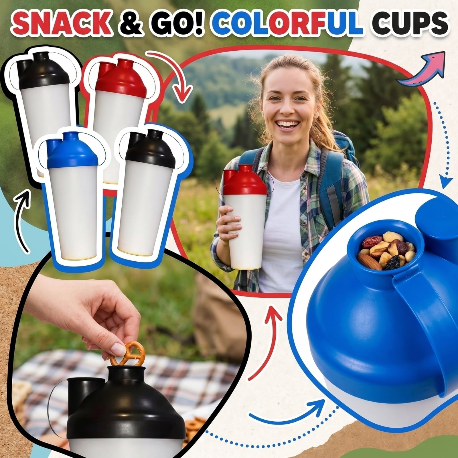 Sunflower Seed Snack Cup – Reusable Seed & Shell Holder, Portable ...