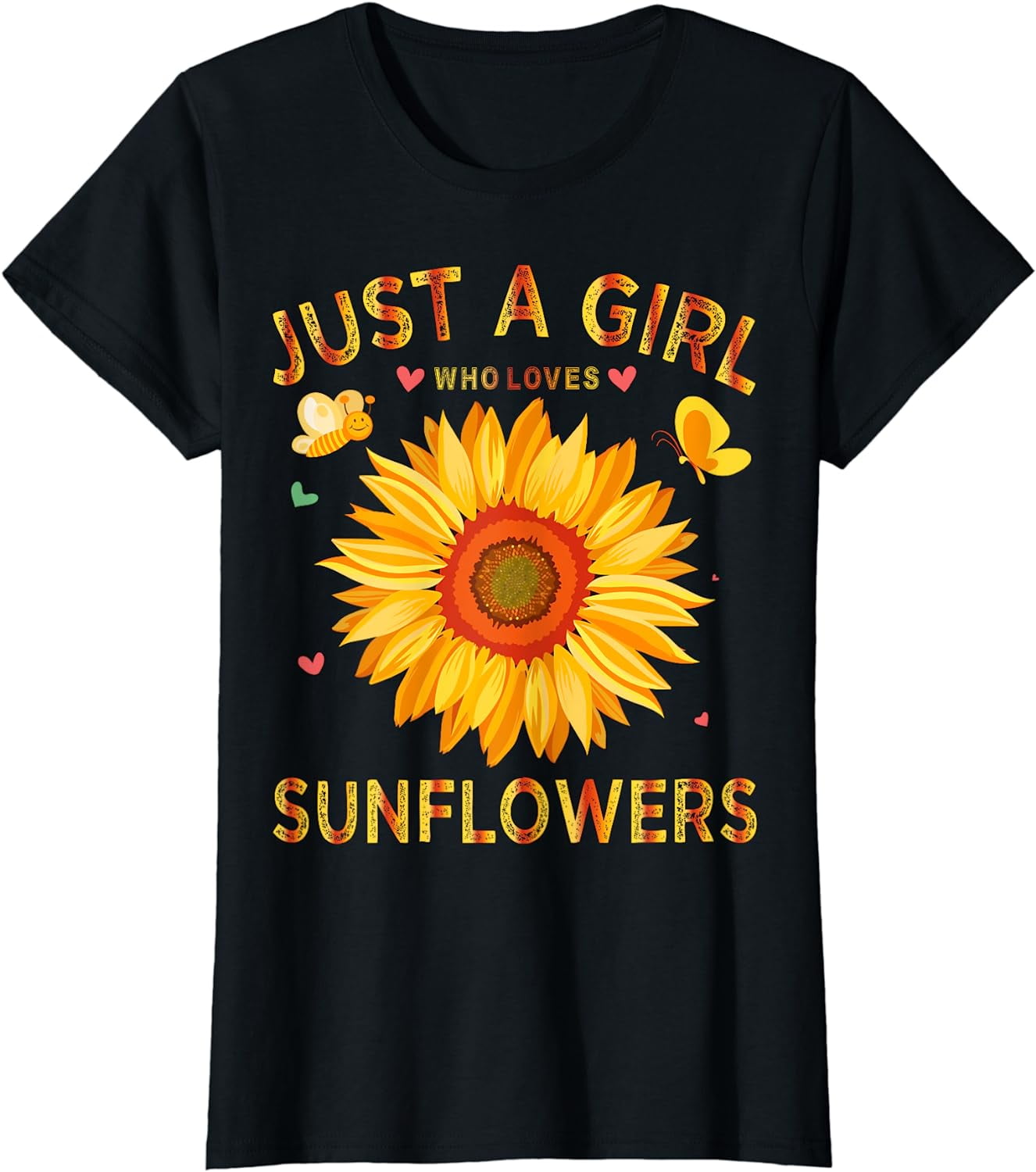 Sunflower Shirt For Women Just A Girl Who Loves Sunflowers T-Shirt ...