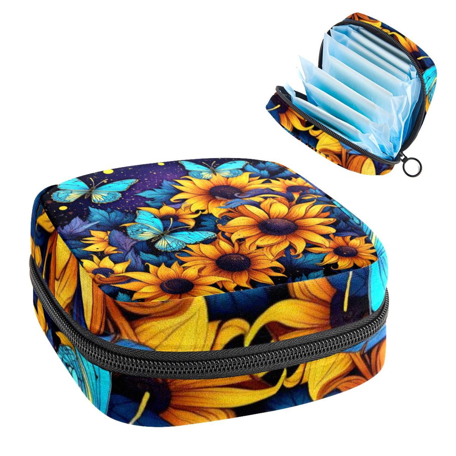 Sunflower Small Bag Period Bag Zipper Pouch Canvas Pouch with Zipper 4 ...