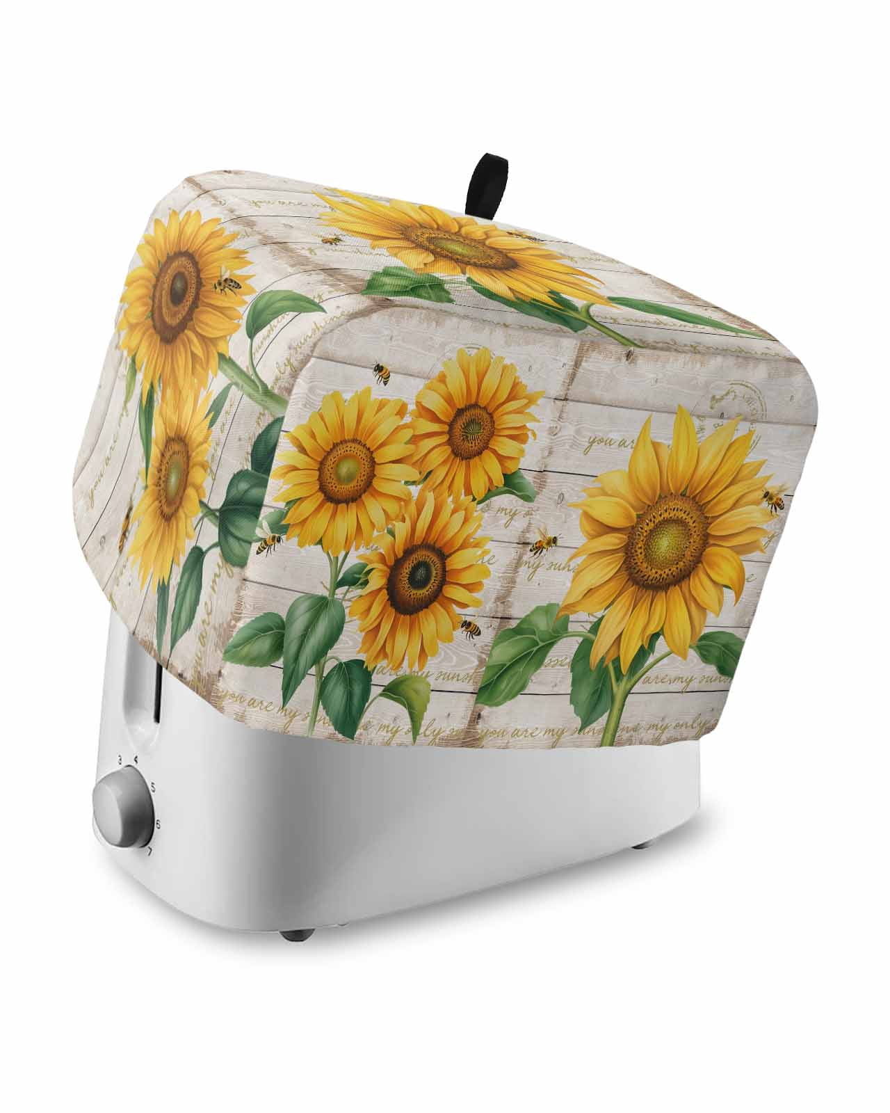 Sunflower Small Toaster Cover 2 Slice, Kitchen Appliance Covers, Yellow ...