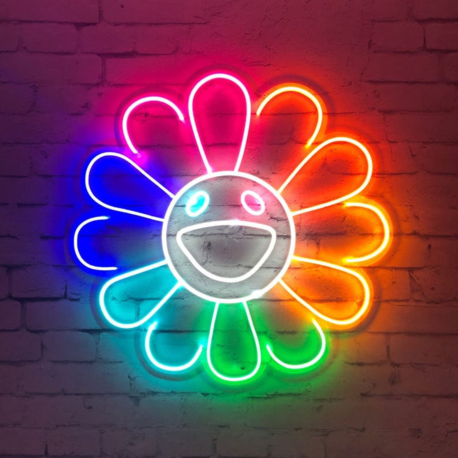 Sunflower Smile Face Neon Sign Flex Led Neon Light Sign Led Logo Custom ...