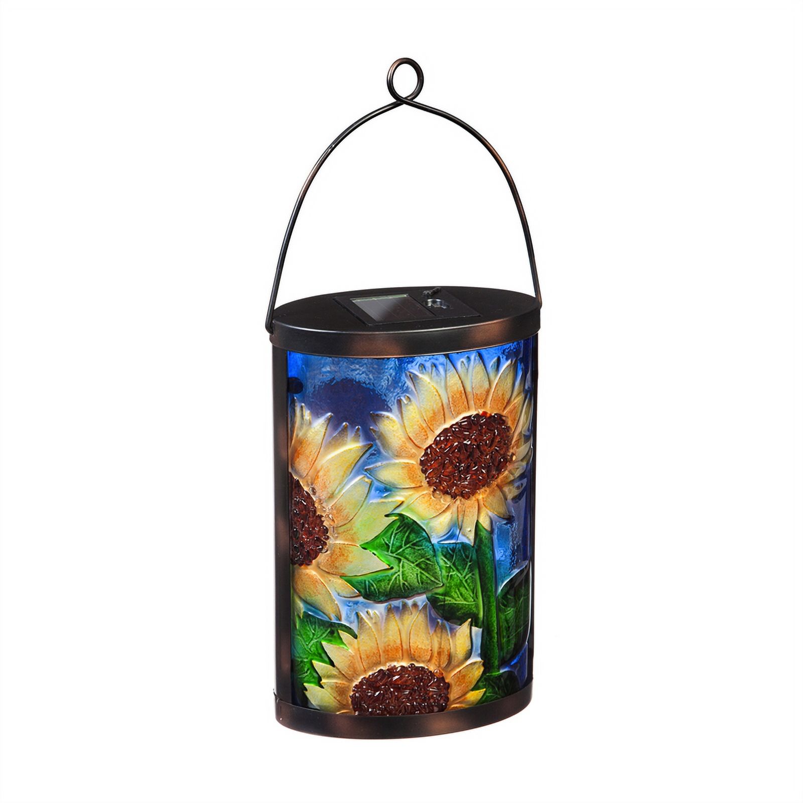 Sunflower Solar Glass Lantern - Walmart.com