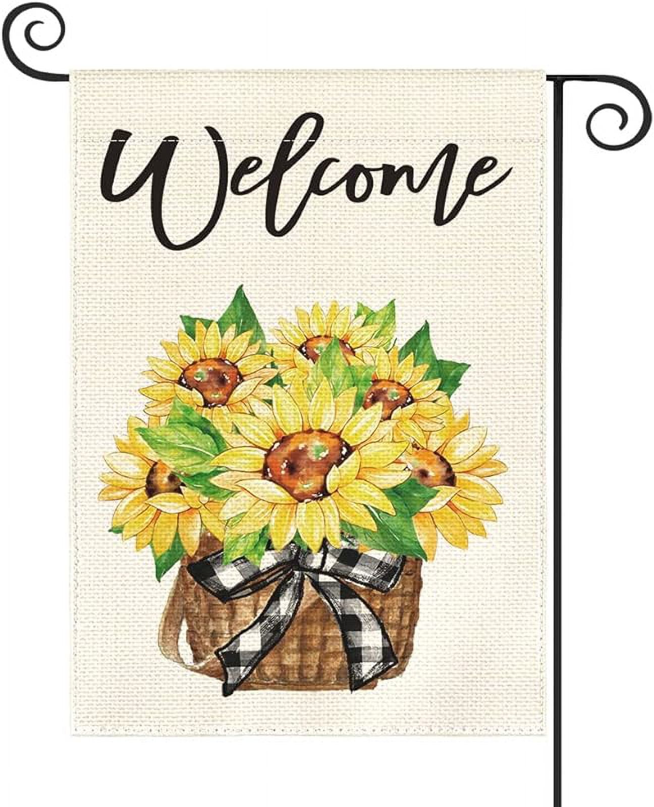 Sunflower Spring Summer Garden Flag 28X40 Inch Double Sided Outside ...