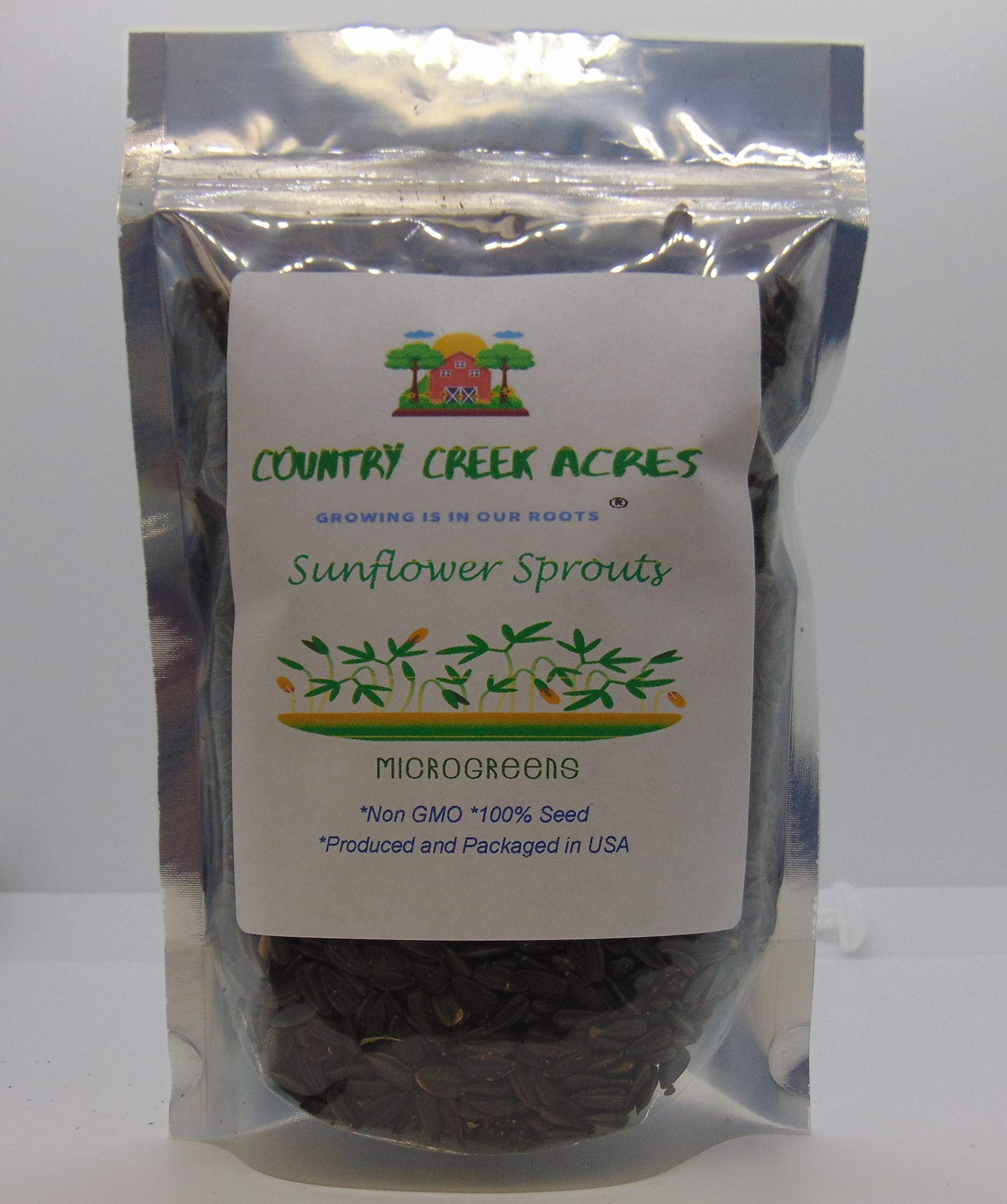 Sunflower Sprouting Seed, Non OLF24 GMO - 2 oz - Country Creek Acre Brand - Sunflower Seed for ...