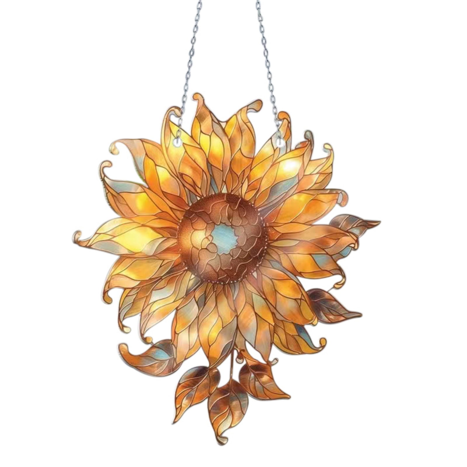 Sunflower Stained Glass Window Hangings Stained Acrylic Window Hanging ...