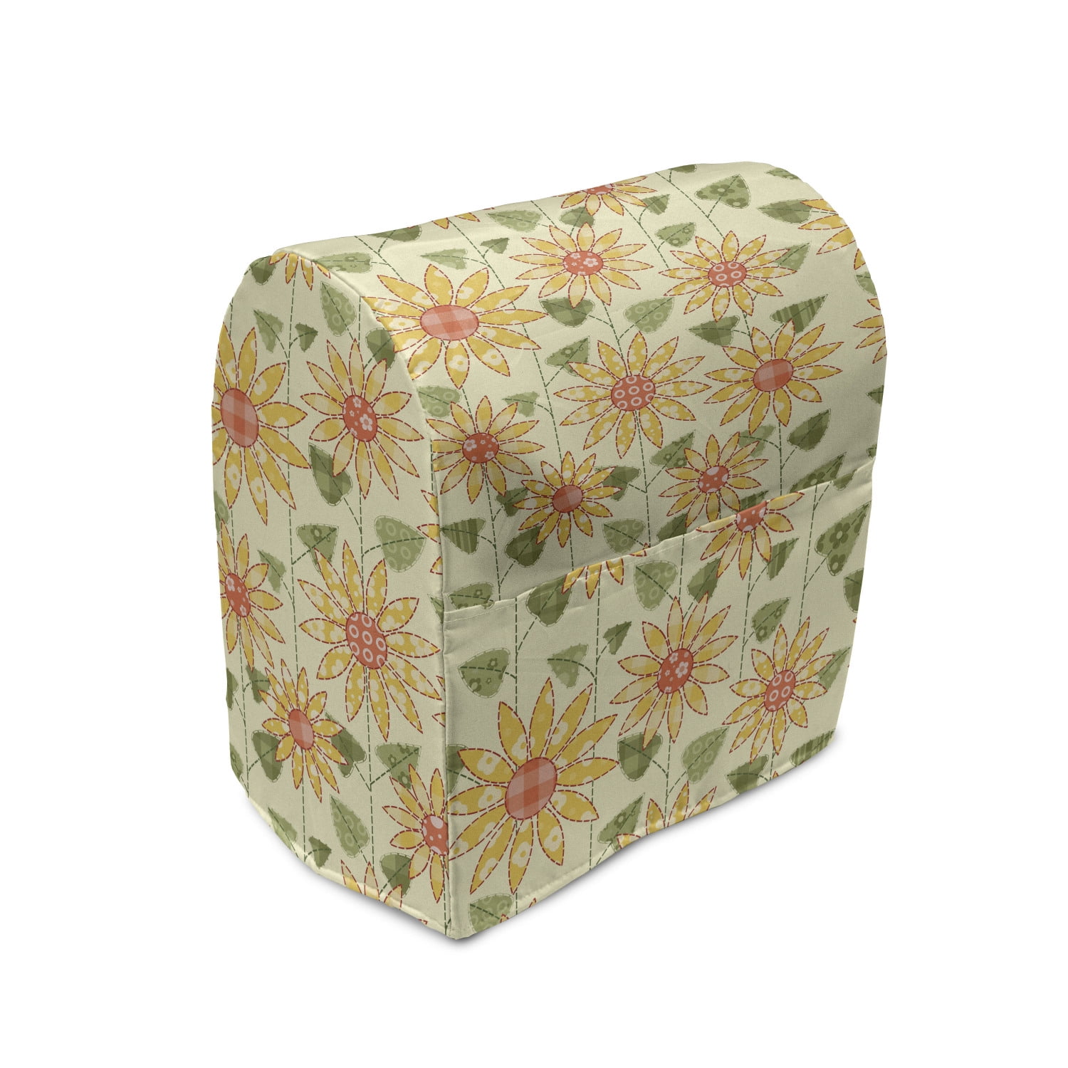 Sunflower Stand Mixer Cover, Floral Nature Pattern in Patchwork Style ...