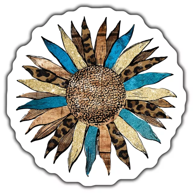 Sunflower Sticker, Boho Sunflower Decal, Vintage Sunflower Sticker ...