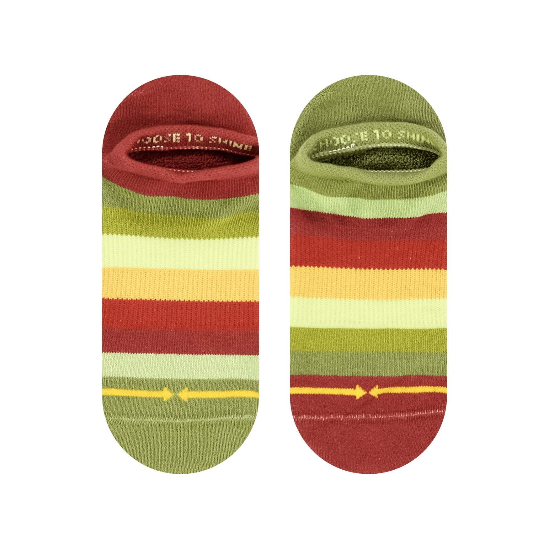 Sunflower Stripes Organic Cotton No Show Socks - Walmart.com