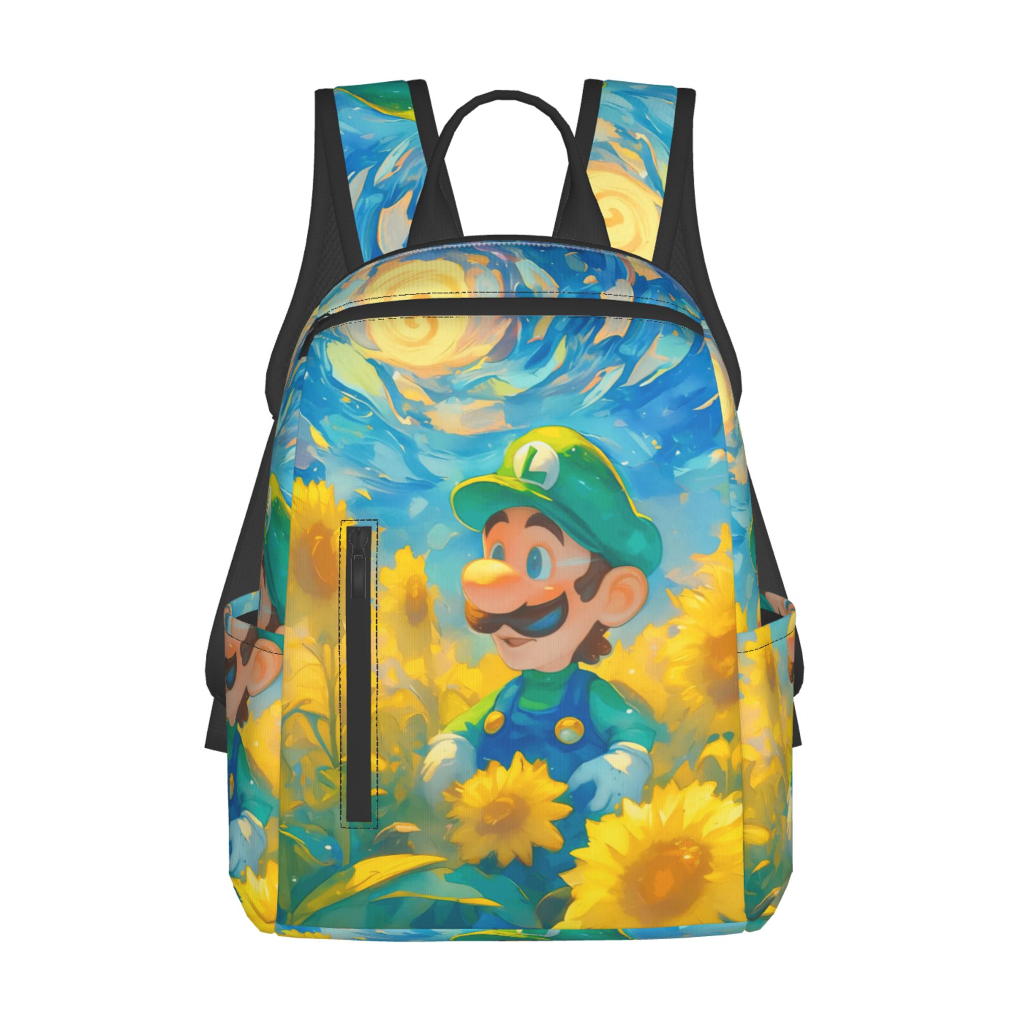 Sunflower Su-per Ma-rio Luigi Lightweight Backpack, Holiday Travel ...