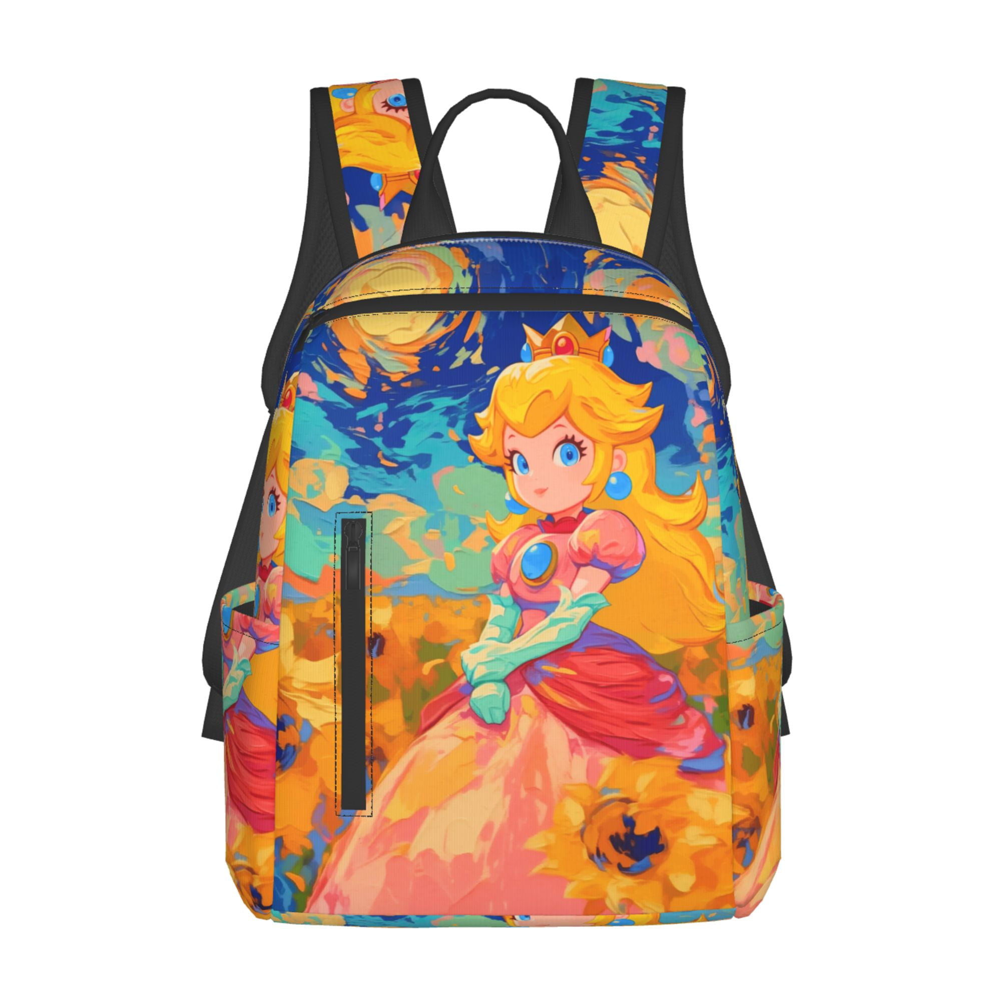 Sunflower Su-per Ma-rio Princess Peach Lightweight Backpack, Holiday ...