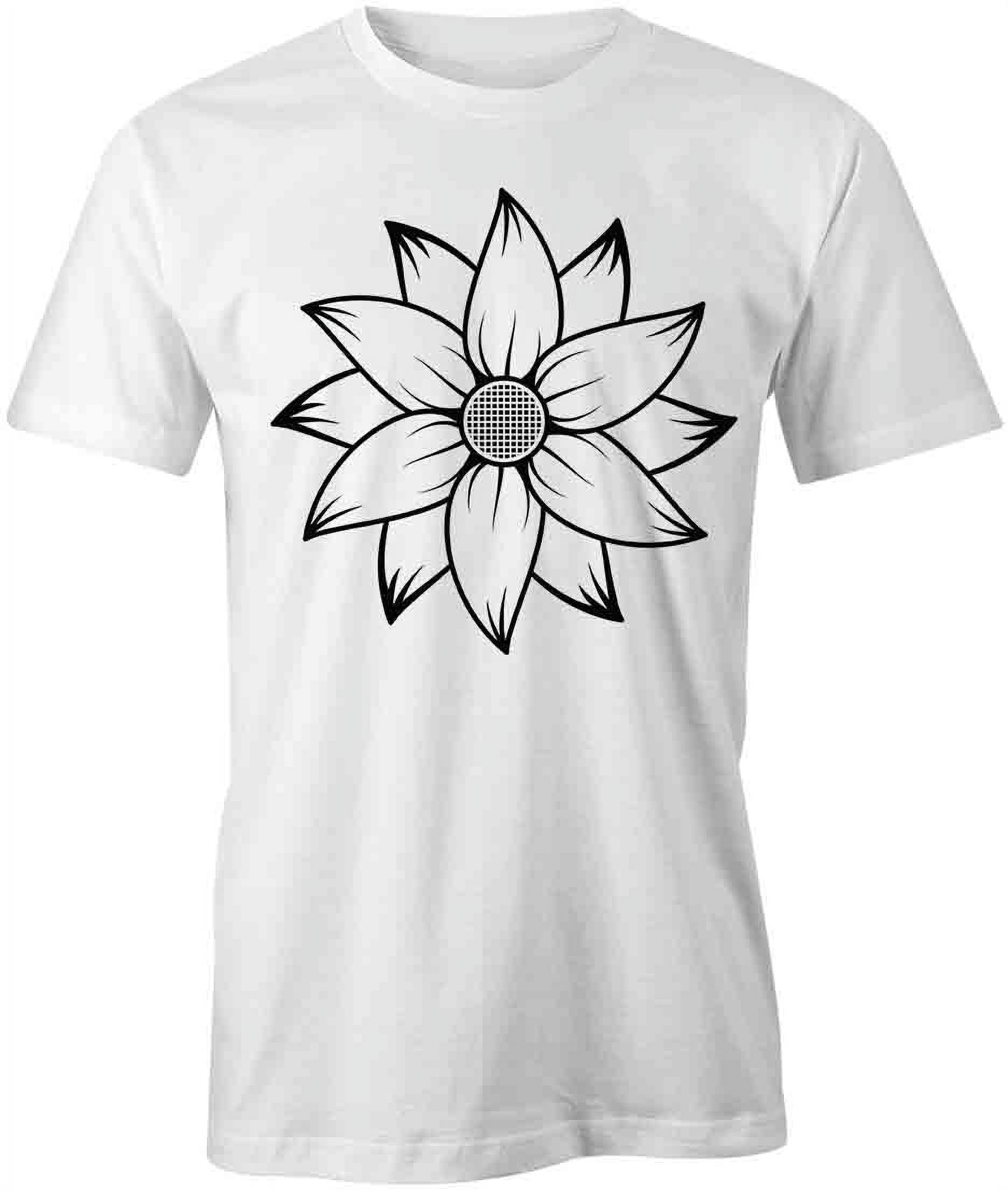 Sunflower T-Shirt | Pretty Flowers White Tee Gift - Walmart.com