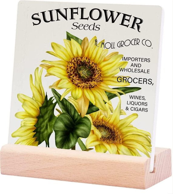 Sunflower Table Sign Plaque Sunflowers Tabletop Sign Desk Sign with ...