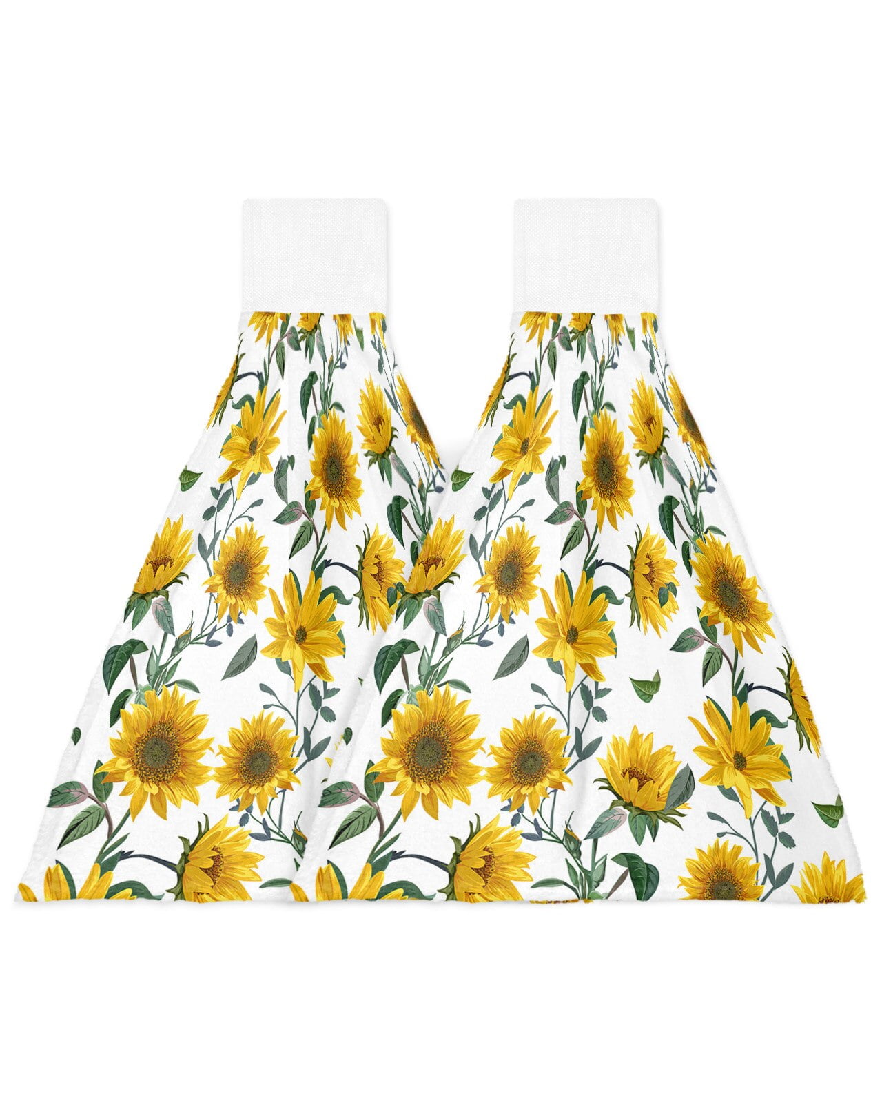 Sunflower Texture Retro Custom Wipe Hand Towel Absorbent Hanging Towels ...