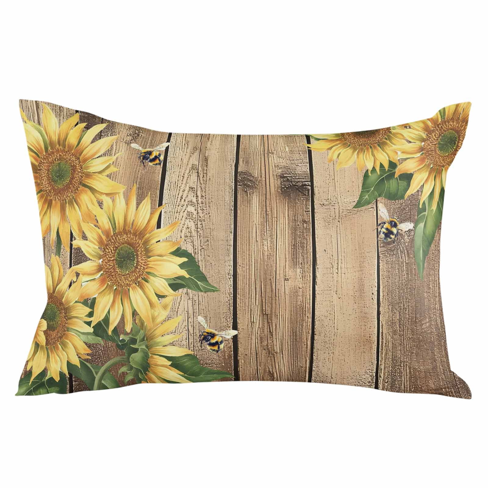 Sunflower Throw Pillow Cover 12 x 20 Inch Decorative Pillow Cover ...