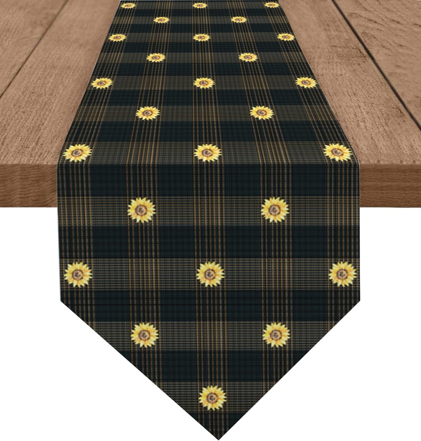 Sunflower Triangle Table Runners Long Dresser Scarves Table Decoration ...