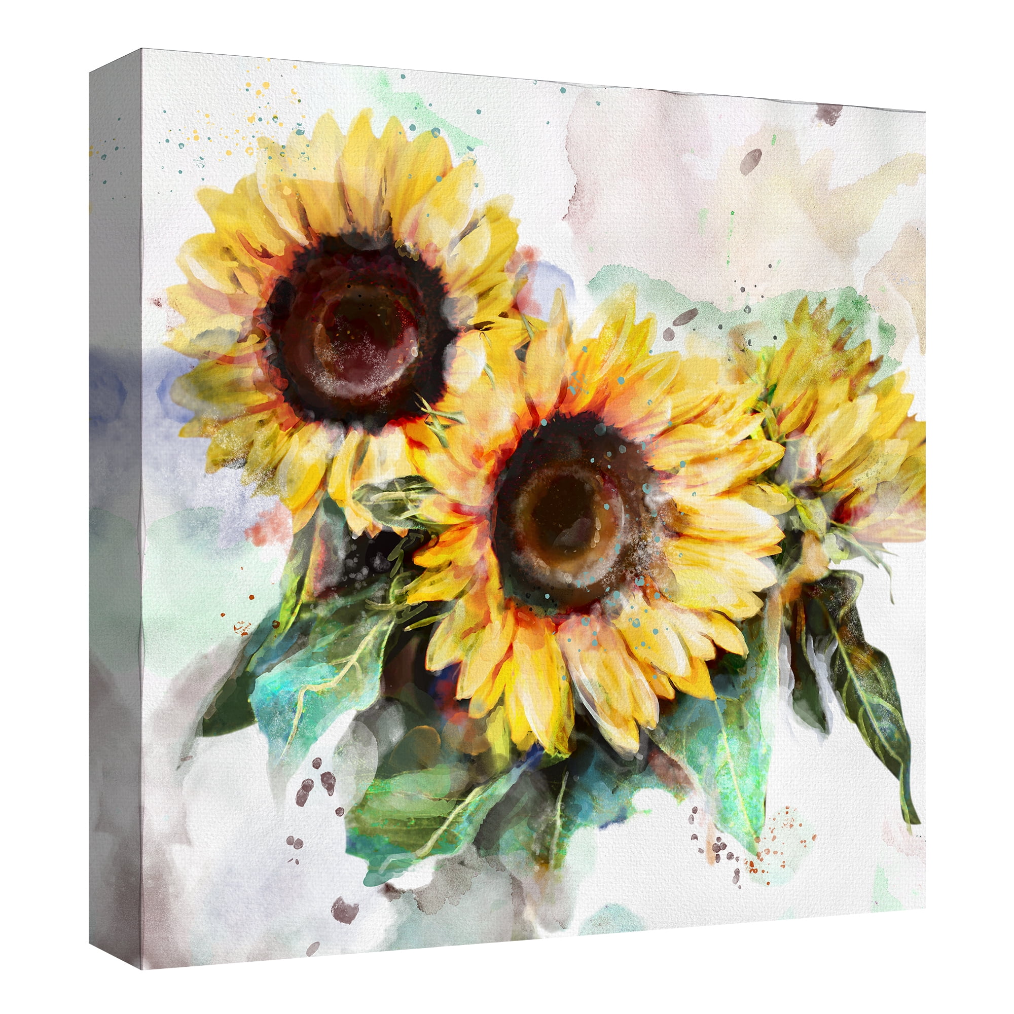 Studio Arts Sunflower Trio Canvas Art - Home & Office Decor - Walmart.com
