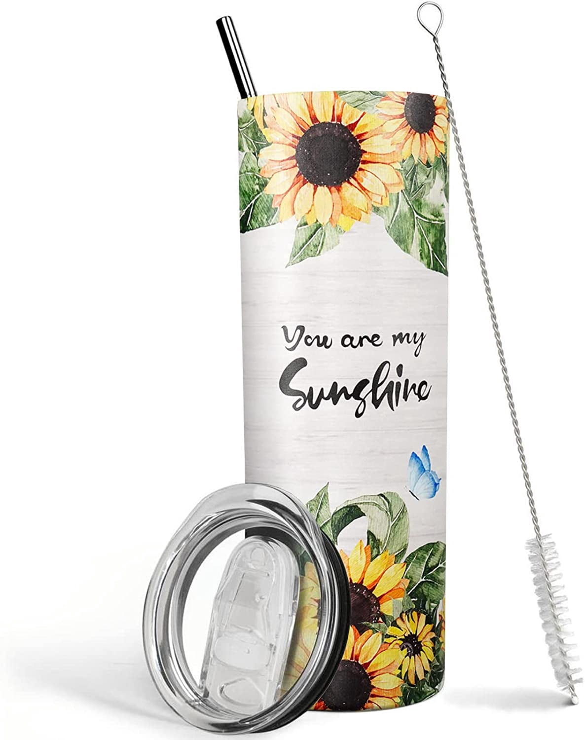 Sunflower Tumbler with Lid and Straw Sunflower Gifts For Women ...