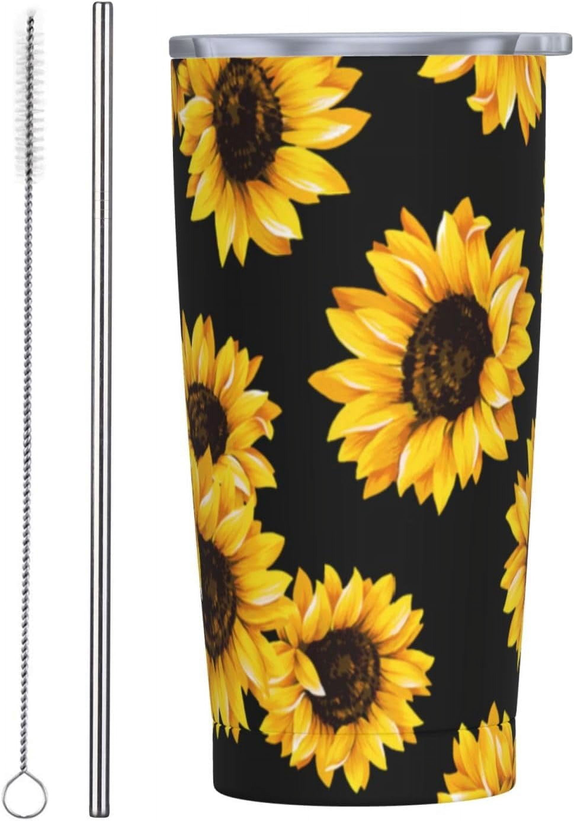 Sunflower Tumbler Sunflowers Stainless Steel Insulated Tumblers with ...