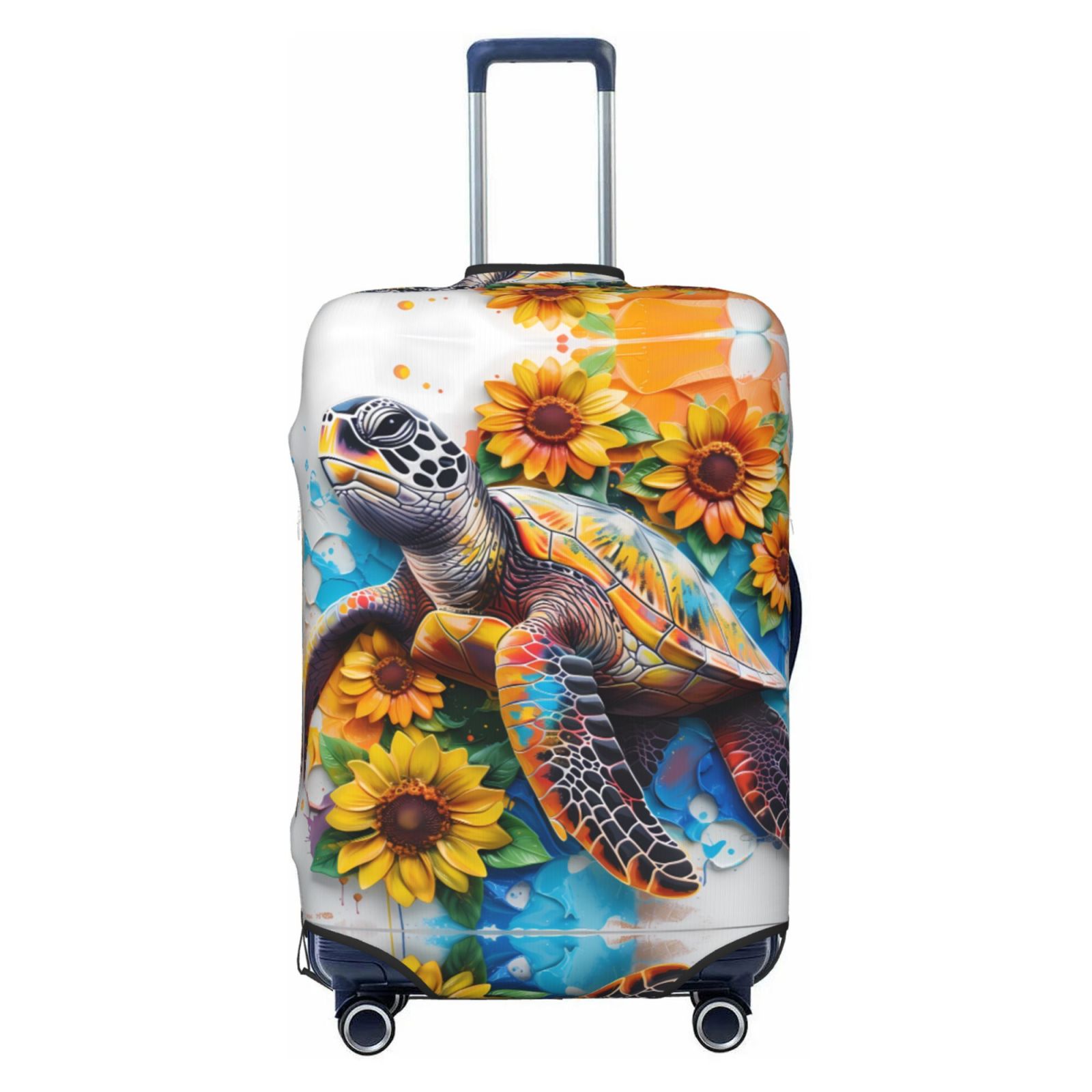 Sunflower Turtle Luggage Cover for Travel Business Trip, Suitcase ...