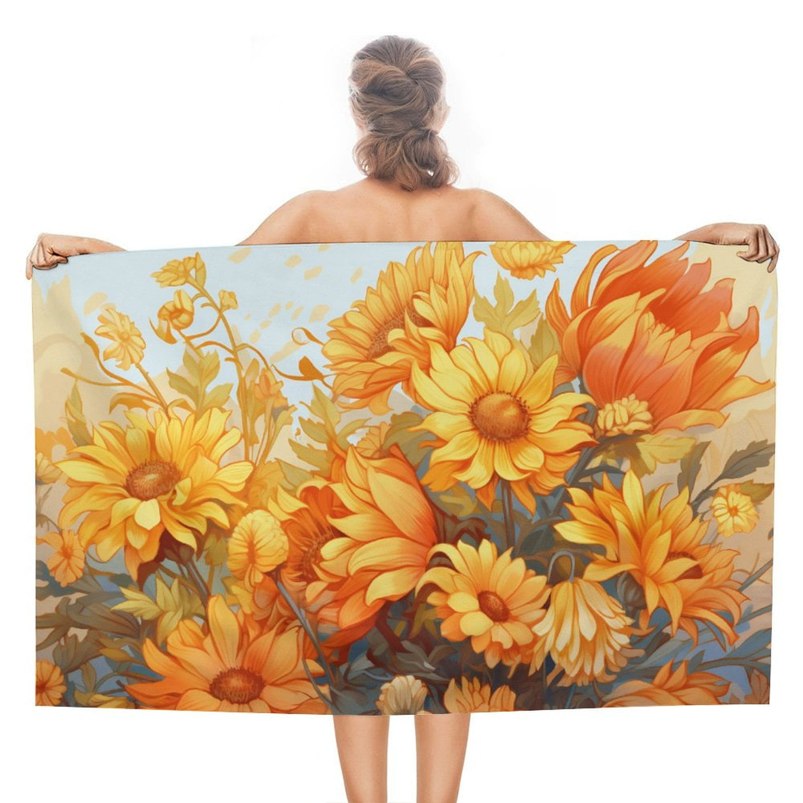 Sunflower Ultra Fine Fiber Beach Towels for Travel And Quick Drying ...