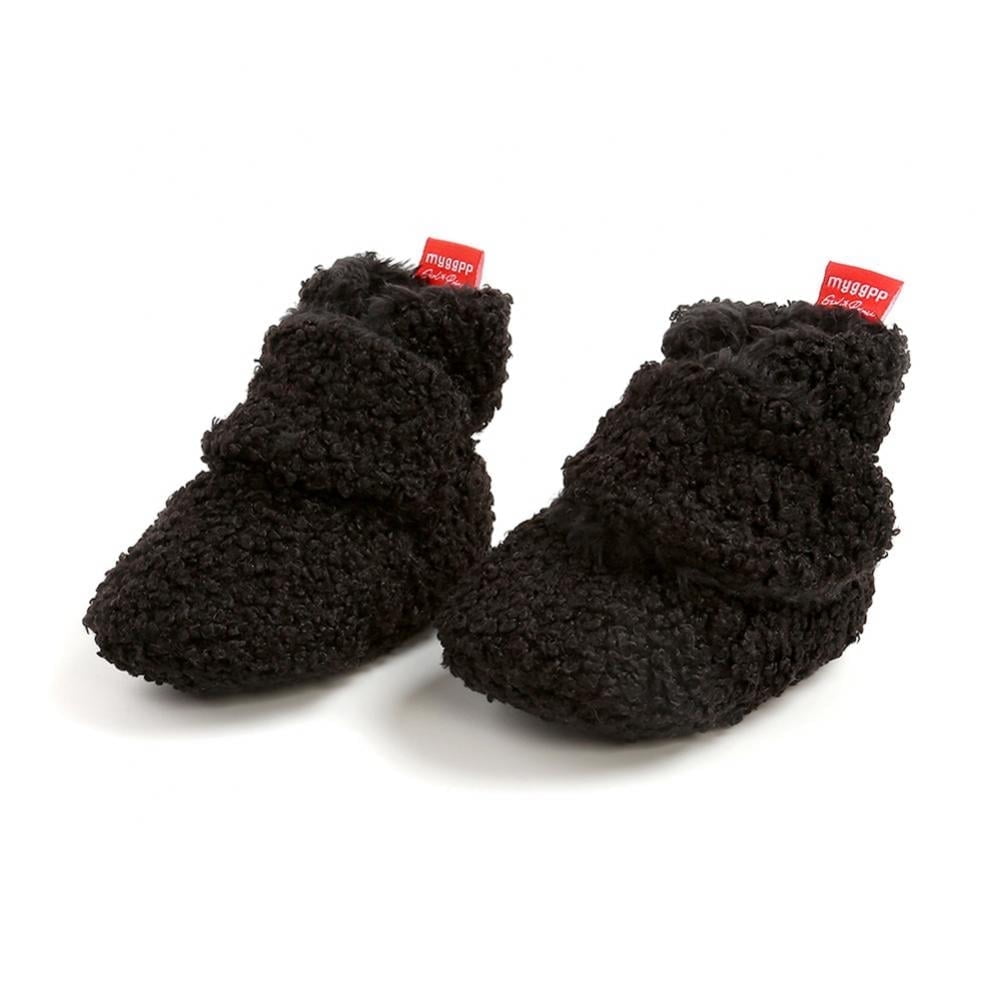 Unisex Kids Casual & Dress Shoes Soft Fleece Booties, Solid Color, 0-6M ...