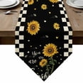 Sunflower Vingra Table Runner Linen Burlap Table Runner 70 Inches Long ...
