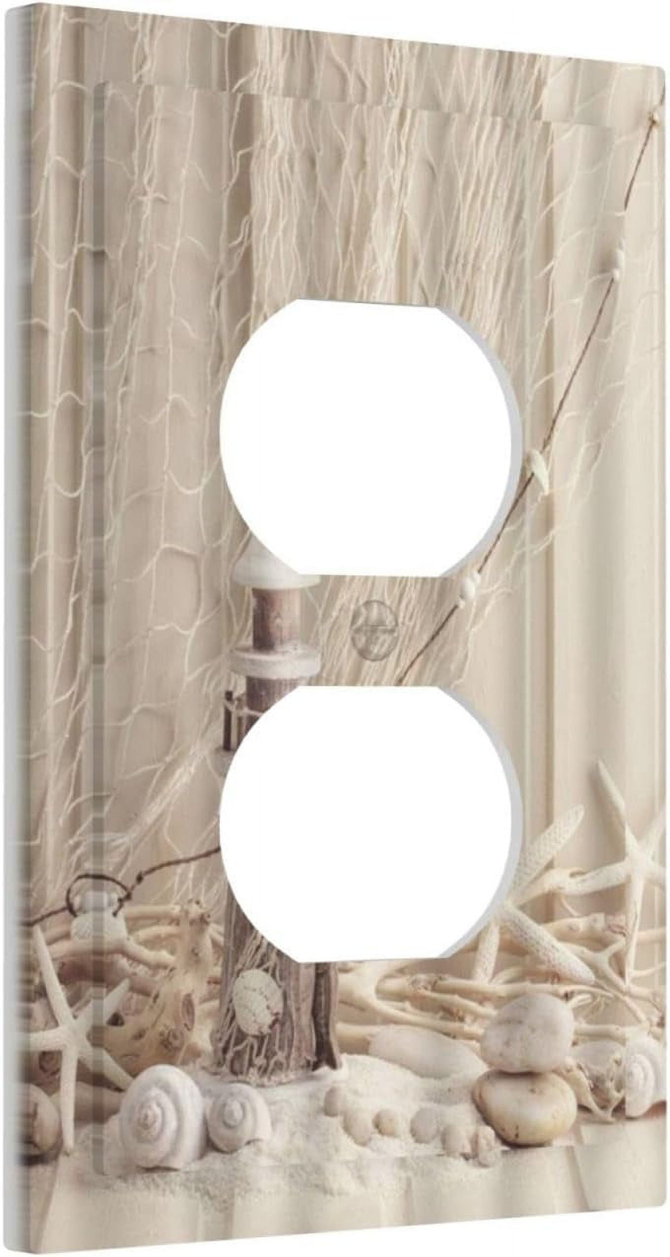 Nautical Coastal 1 Gang Single Duplex Light Switch Plate Outlet Cover ...