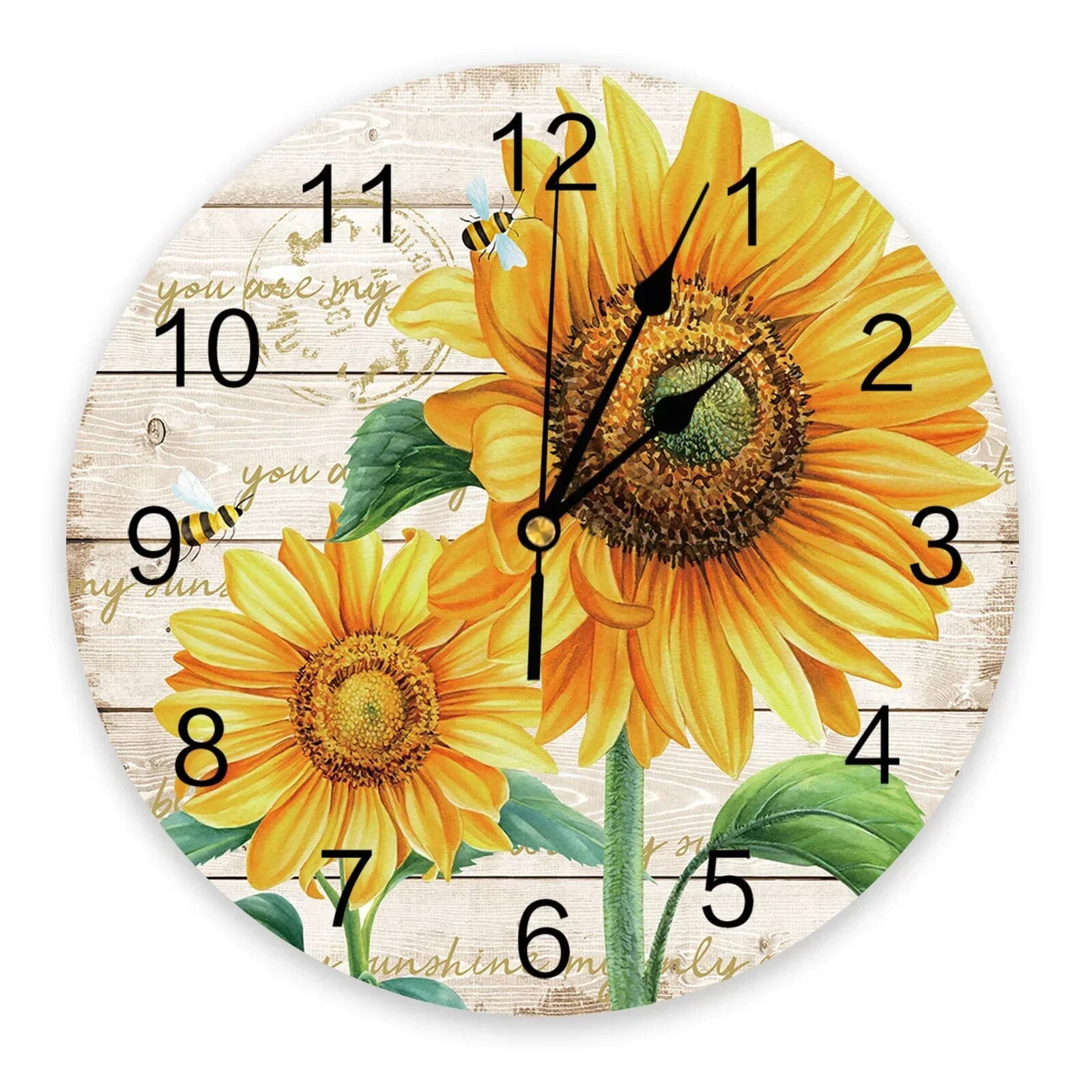 Sunflower Wall Clock Art Clocks Personality Living Room Fashion Wall ...