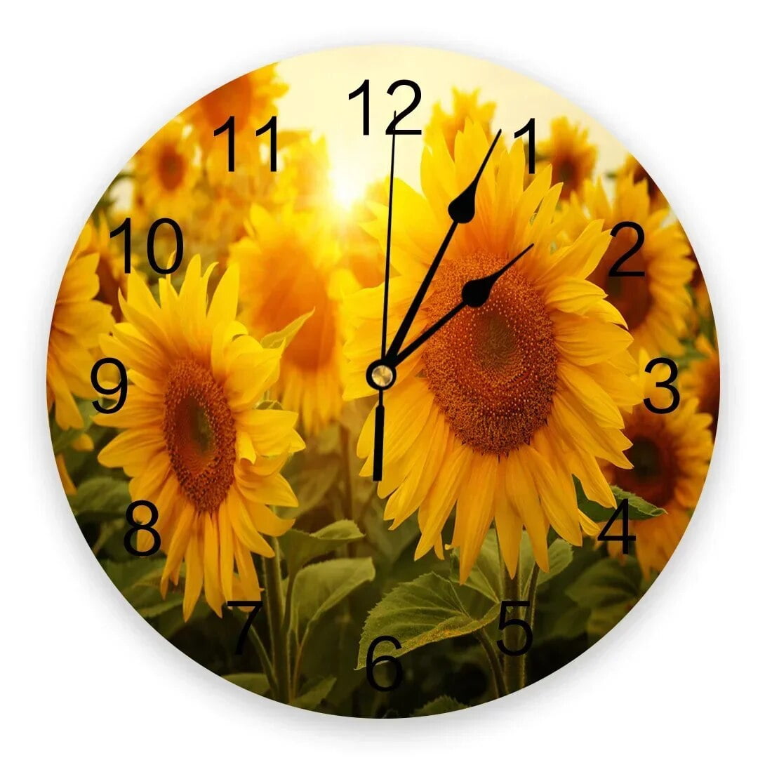 Sunflower Wall Clock Art Clocks Personality Living Room Fashion Wall ...