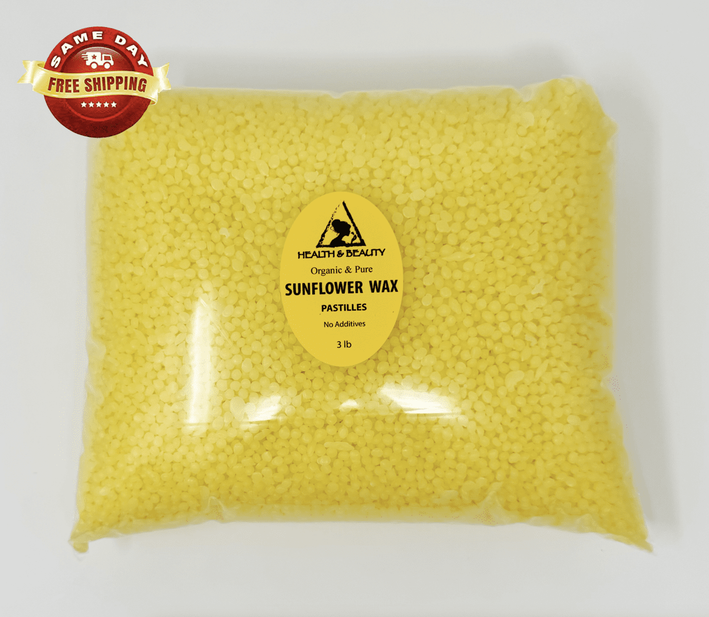 Sunflower Wax Organic Vegan 100% Pure Pastilles Beads 3 lb - Walmart.com