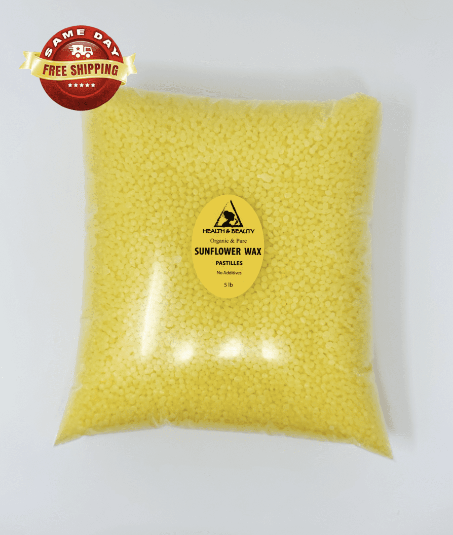 Sunflower Wax Organic Vegan 100% Pure Pastilles Beads 5 lb - Walmart.com