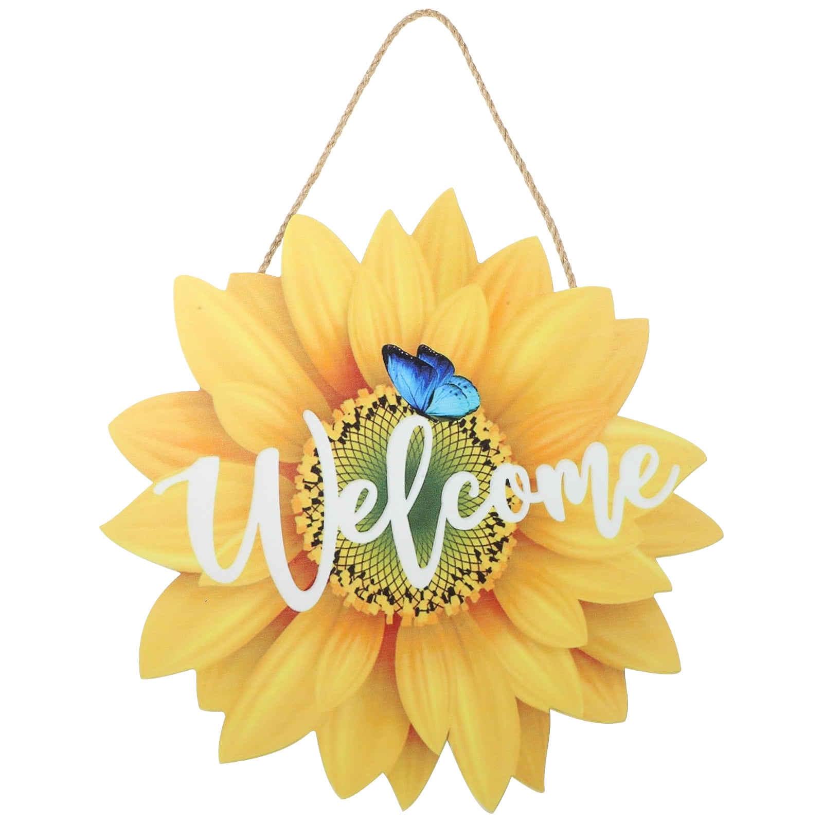 Sunflower Welcome Sign Wooden Wall Hanging Decor Sunflower Front Porch