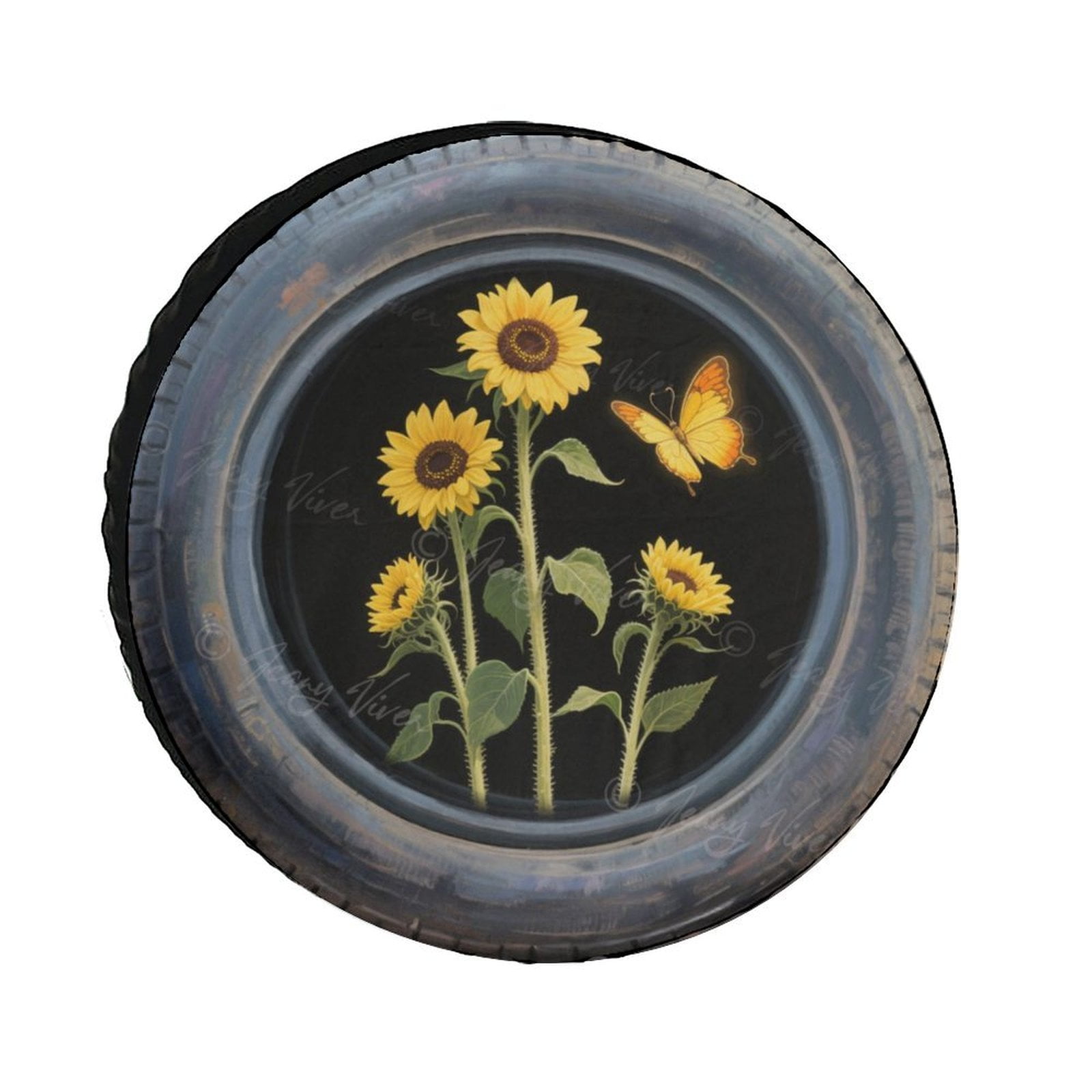 Sunflower Wheel Cover, Spare Tire Cover with Flower for Camper RV ...
