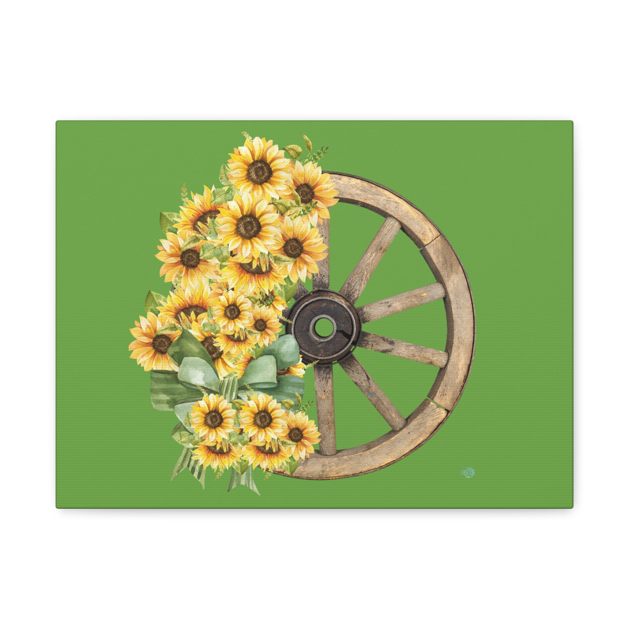 Sunflower Wheel Wall Decor Canvas Gallery Wraps - Walmart.com