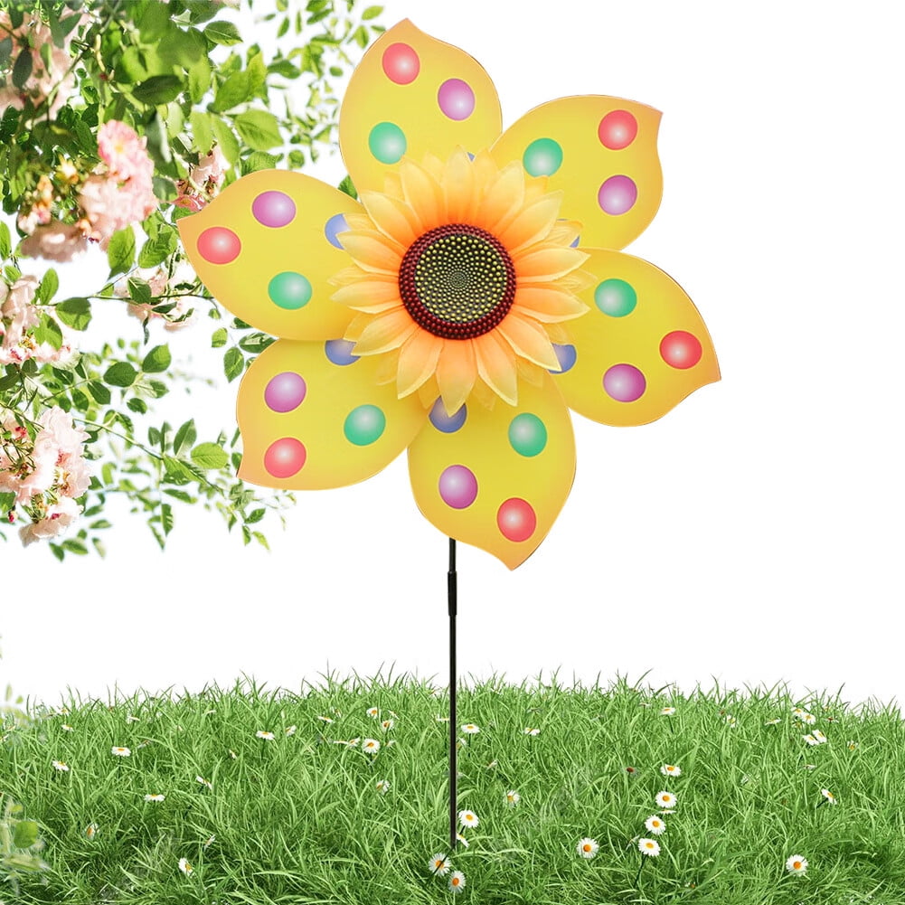 Sunflower Wind Spinners for Yard and Garden,Colorful Flower Windmill ...