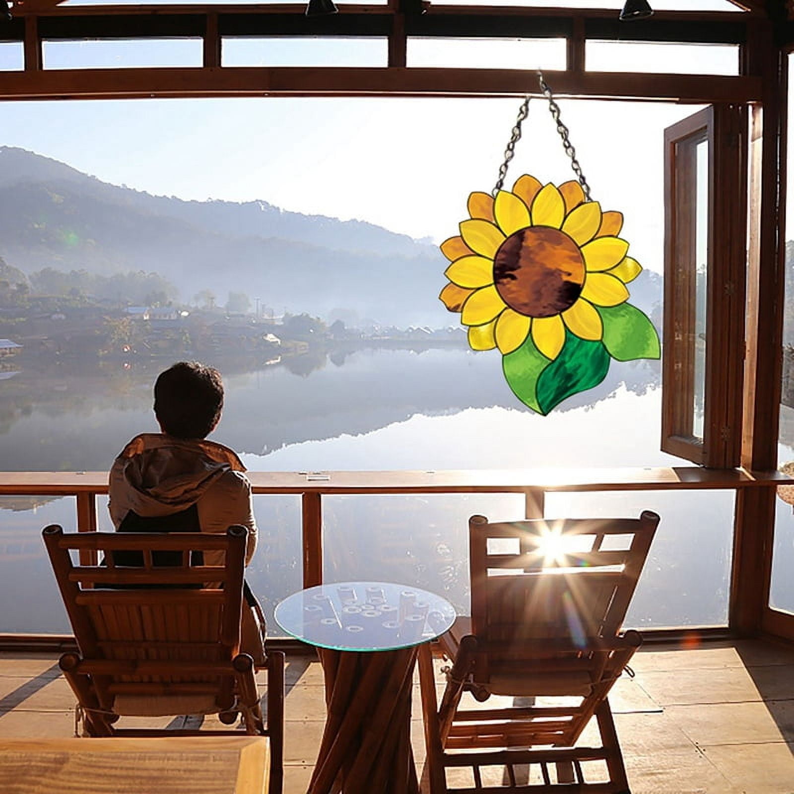 Sunflower Window Hangings, Acrylic Window Hangings, Sunflower Stained ...