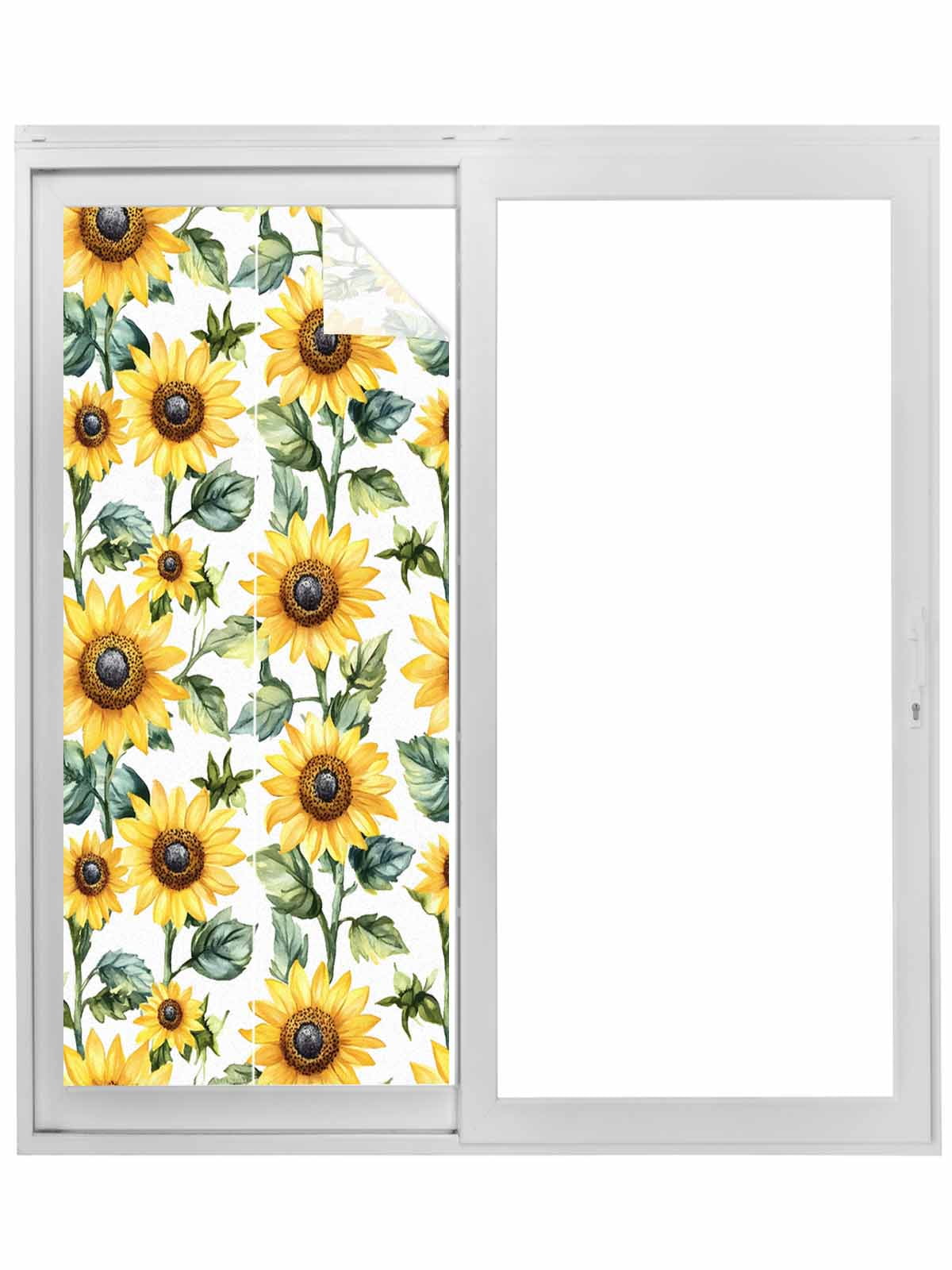 Sunflower Window Privacy Film Stained Glass Window Film Decorative ...