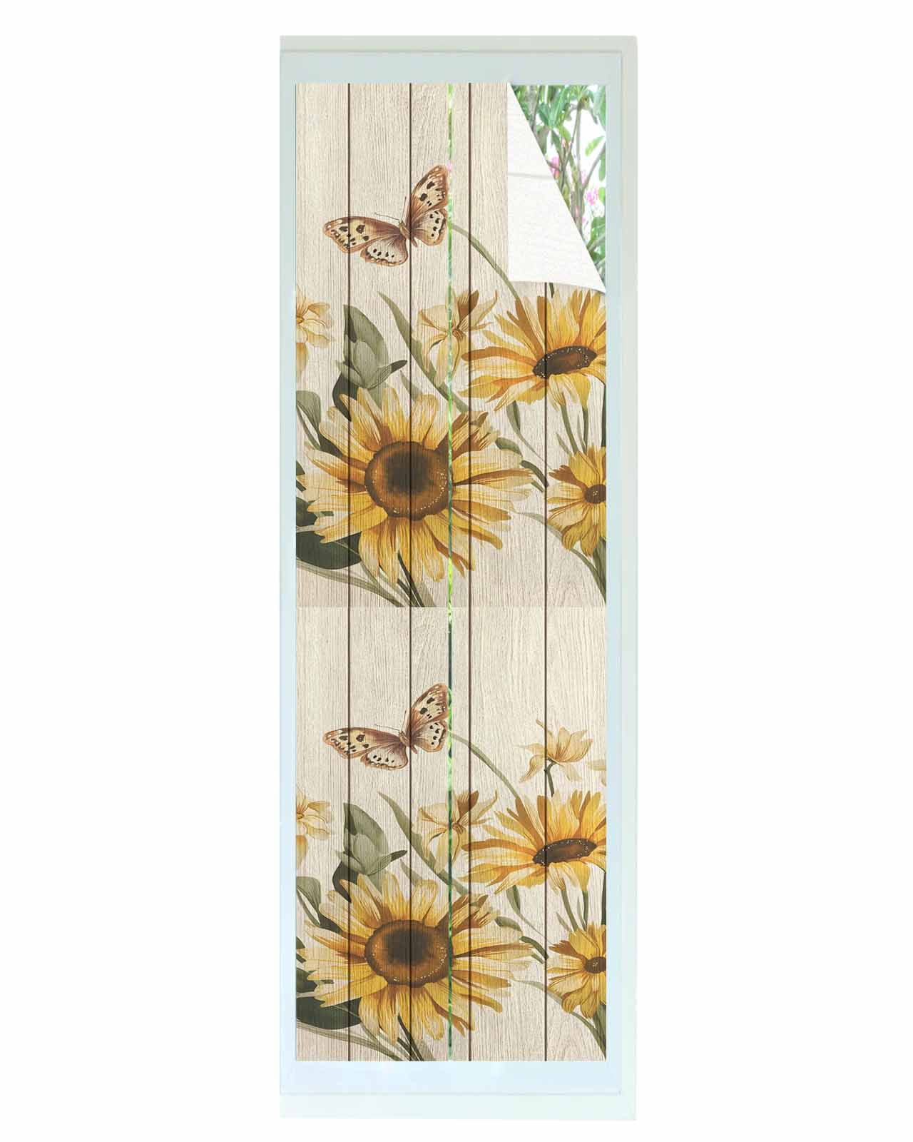 Sunflower Window Privacy Film Stained Glass Window Film Decorative ...